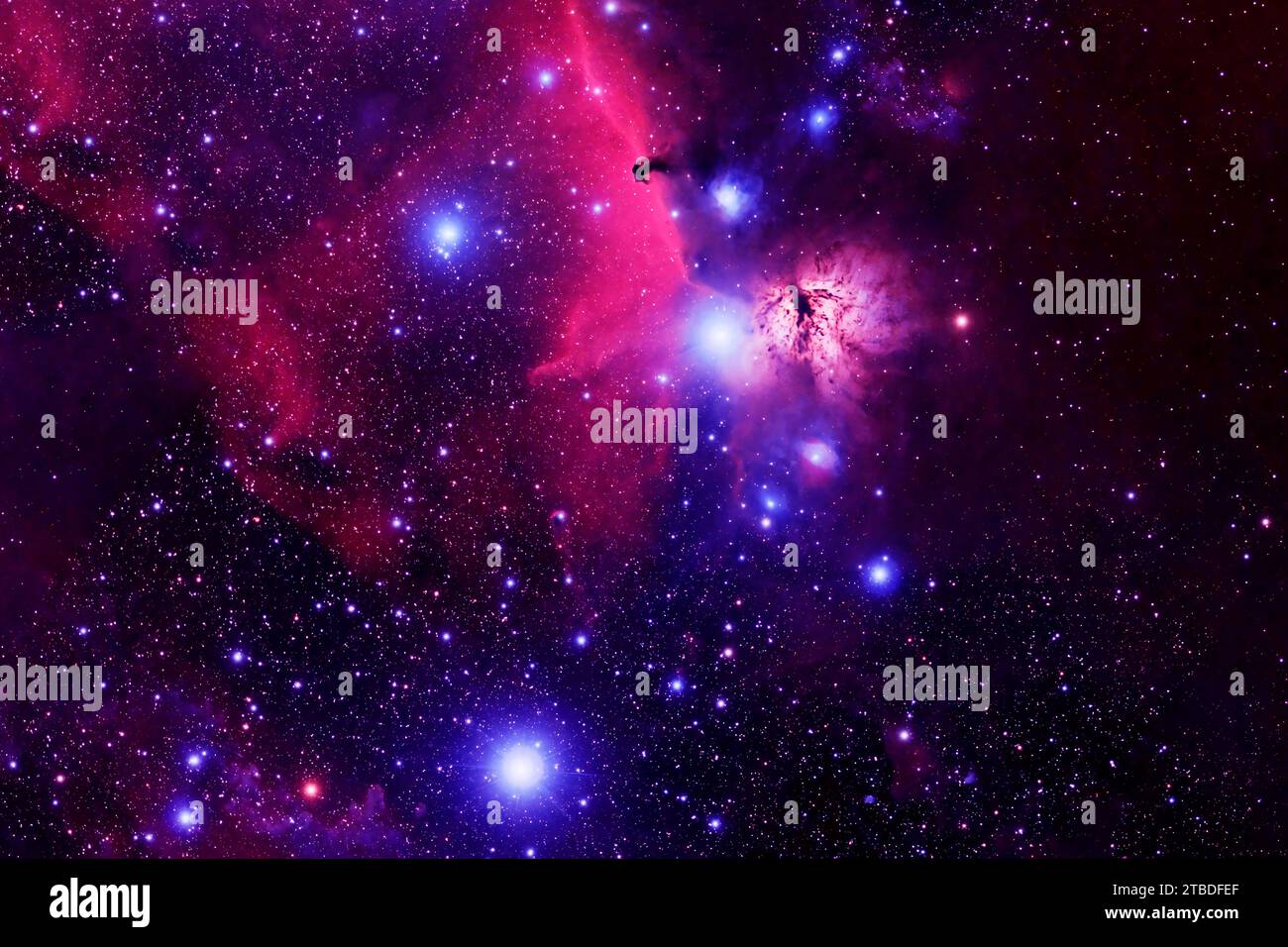 Red cosmic nebula. Elements of this image furnished by NASA. High ...