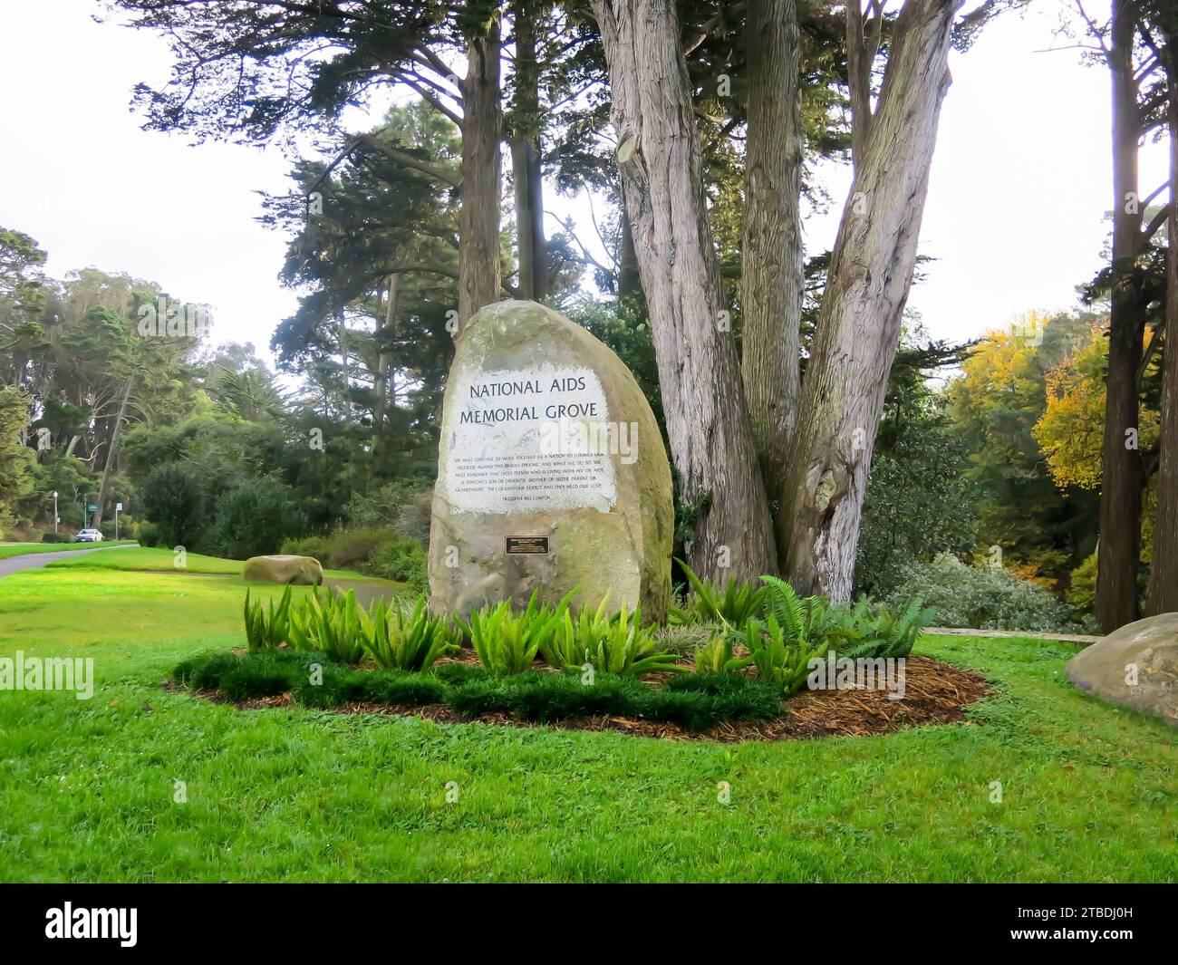Entrance Sign to National Aids Memorial Grove, Golden Gate Park, San ...