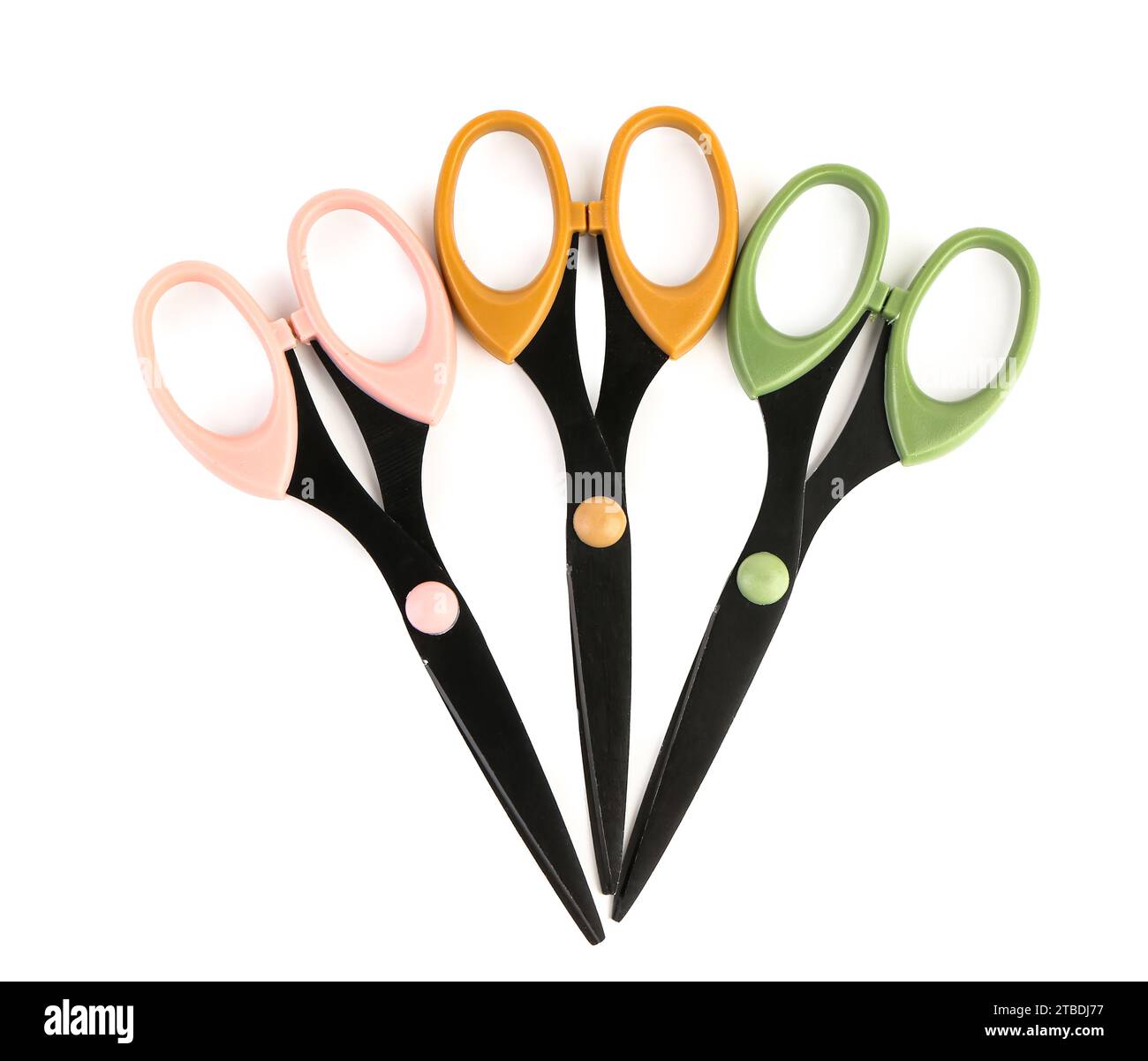 Set of scissors on white background Stock Photo - Alamy