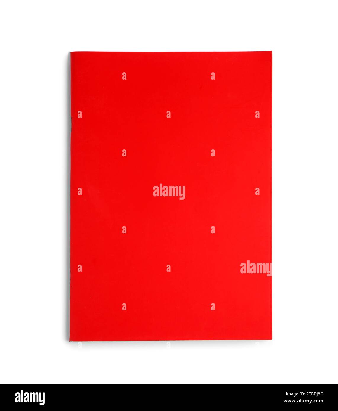 Red notebook isolated on white background Stock Photo - Alamy