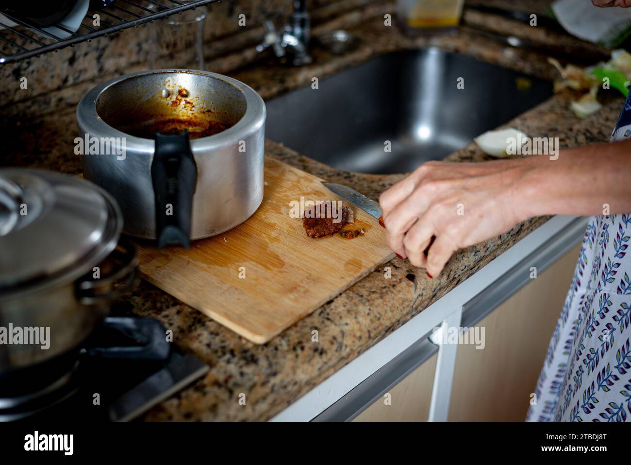 Pressure cooker open on top of the sink. Healthy food Stock Photo - Alamy