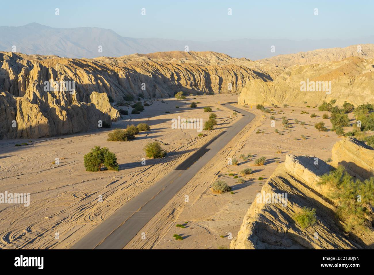 Box Canyon Wash, a dry, dusty, empty canyon in Southern California ...