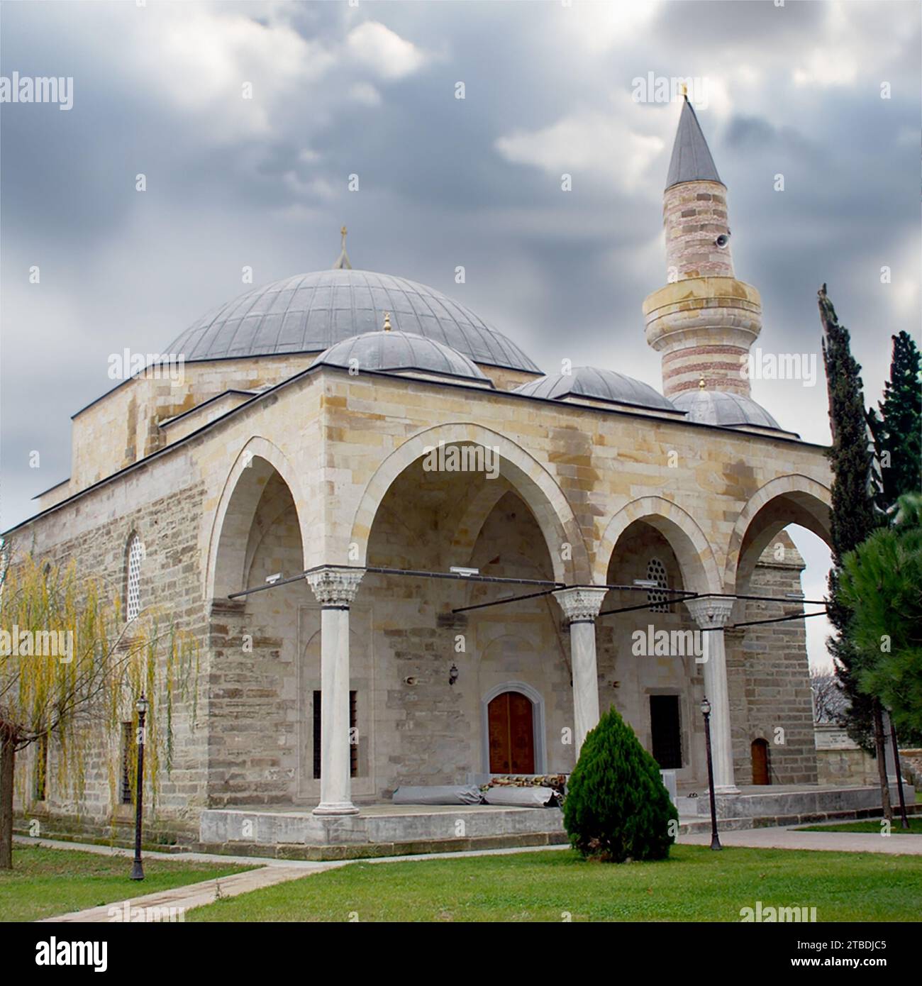 A stunning architectural structure with classical features, featuring a ...