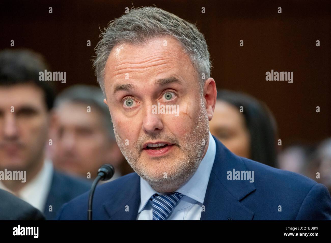 Robin Vince, CEO, BNY Mellon, speaks during a Senate Banking, Housing ...