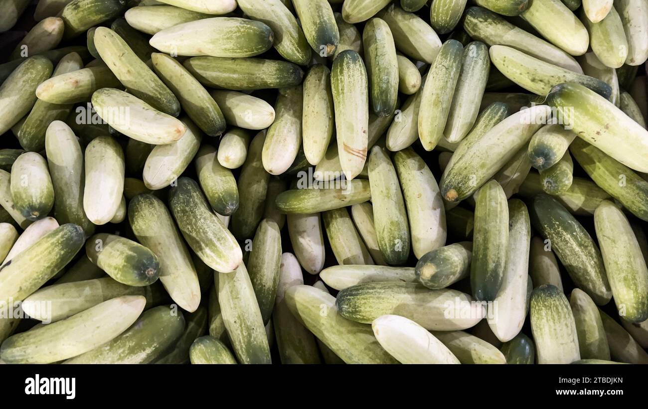 Cucumbers top view, greenhouse cucumbers, long cucumbers, vegetables ...