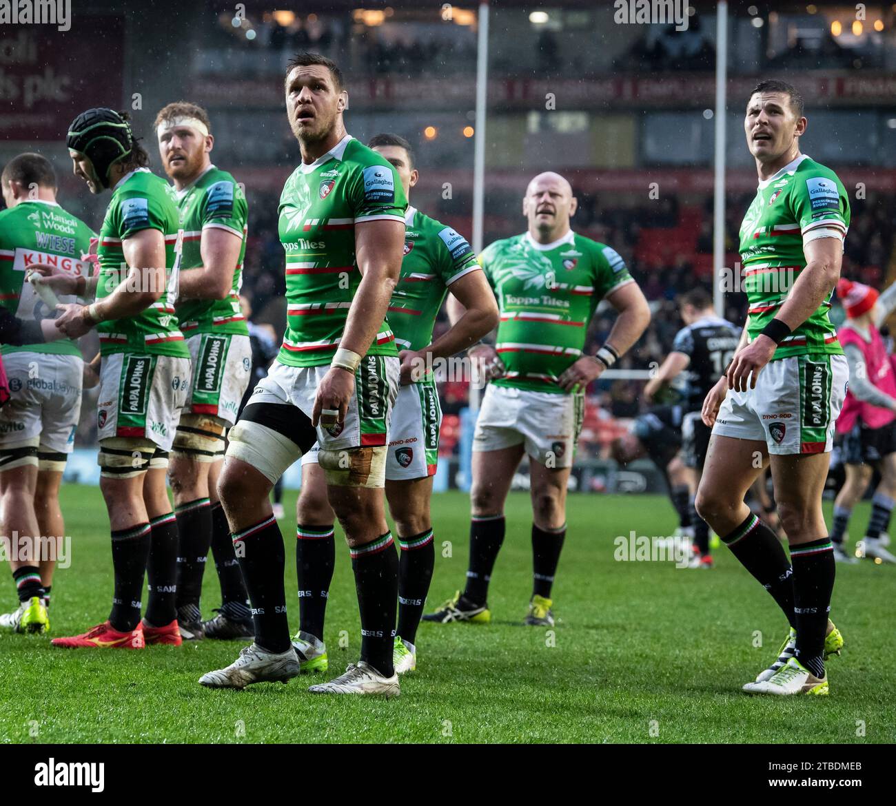 Handro Liebenberg of Leicester Tigers in action during the Gallagher ...