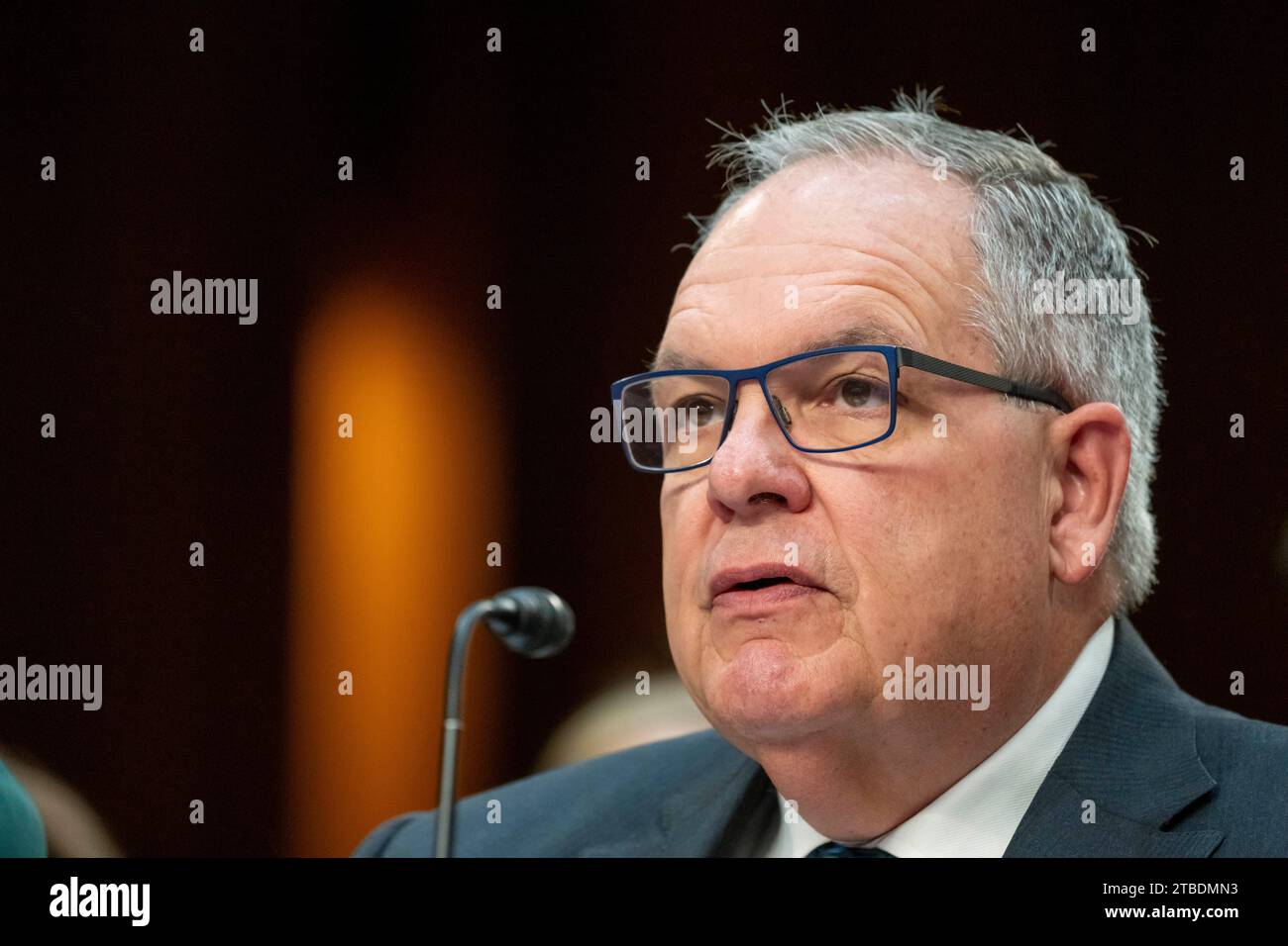 Ronald O'Hanley, CEO, State Street, speaks during a Senate Banking ...