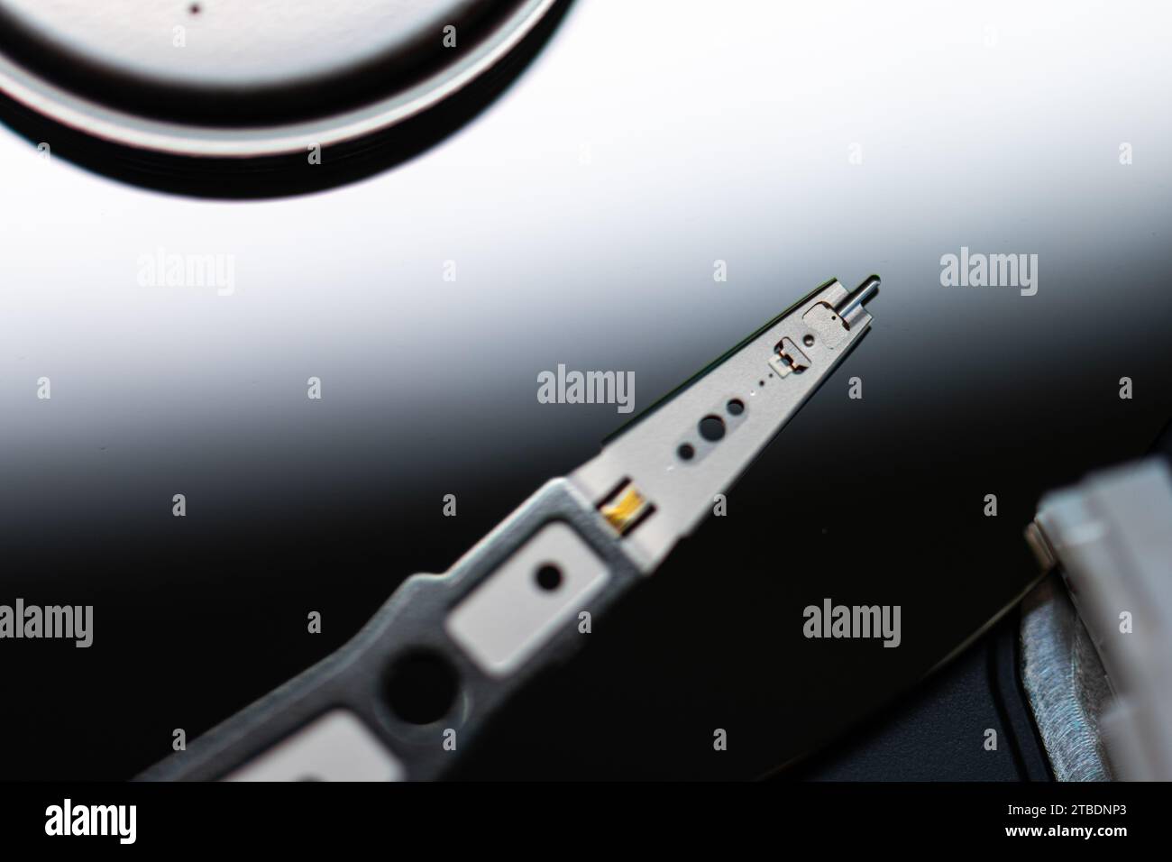 Read and write head of a hard drive Stock Photo - Alamy