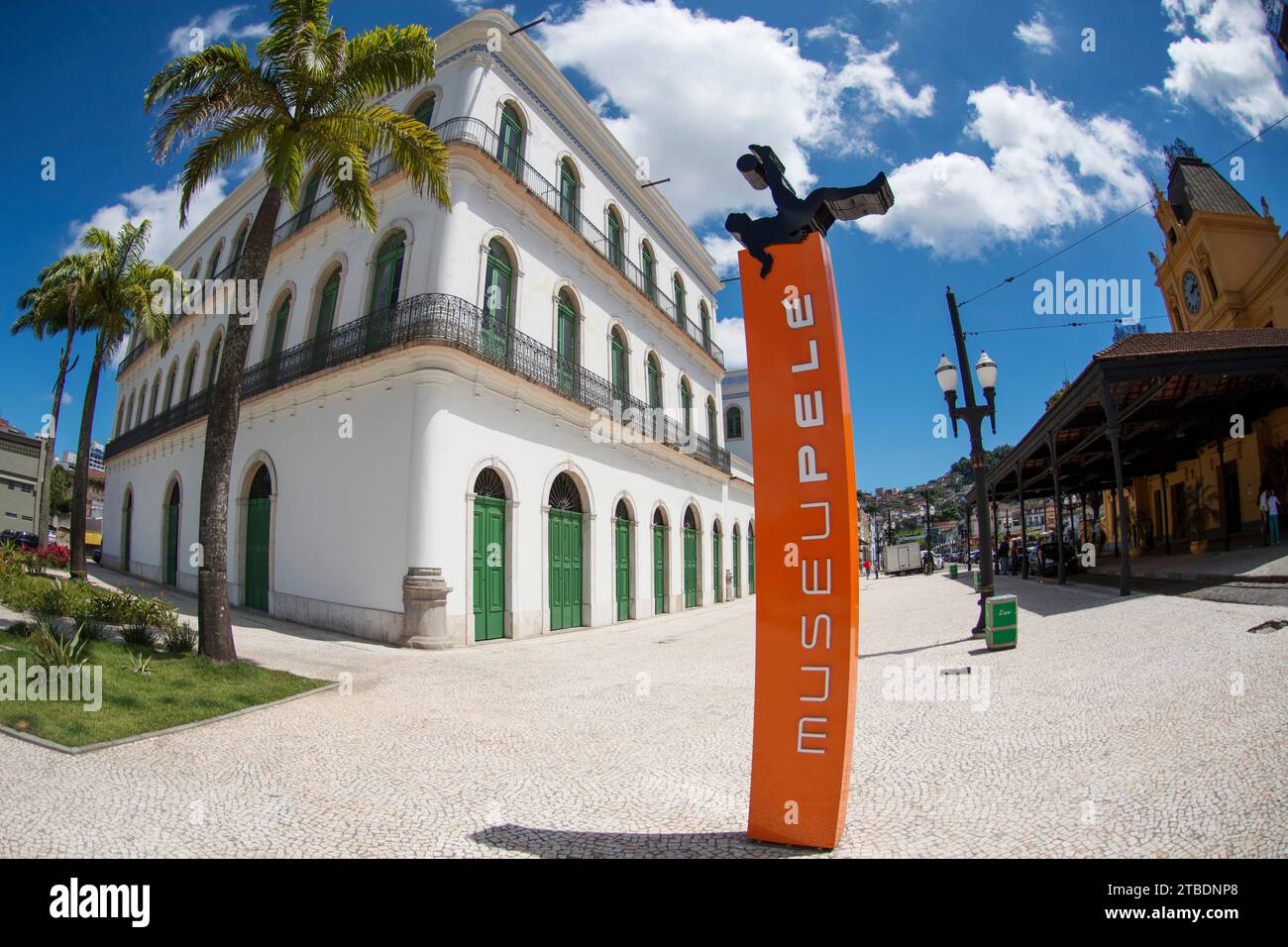 Santos city, Brazil. Old mansions in the neighborhood of Valongo in the ...