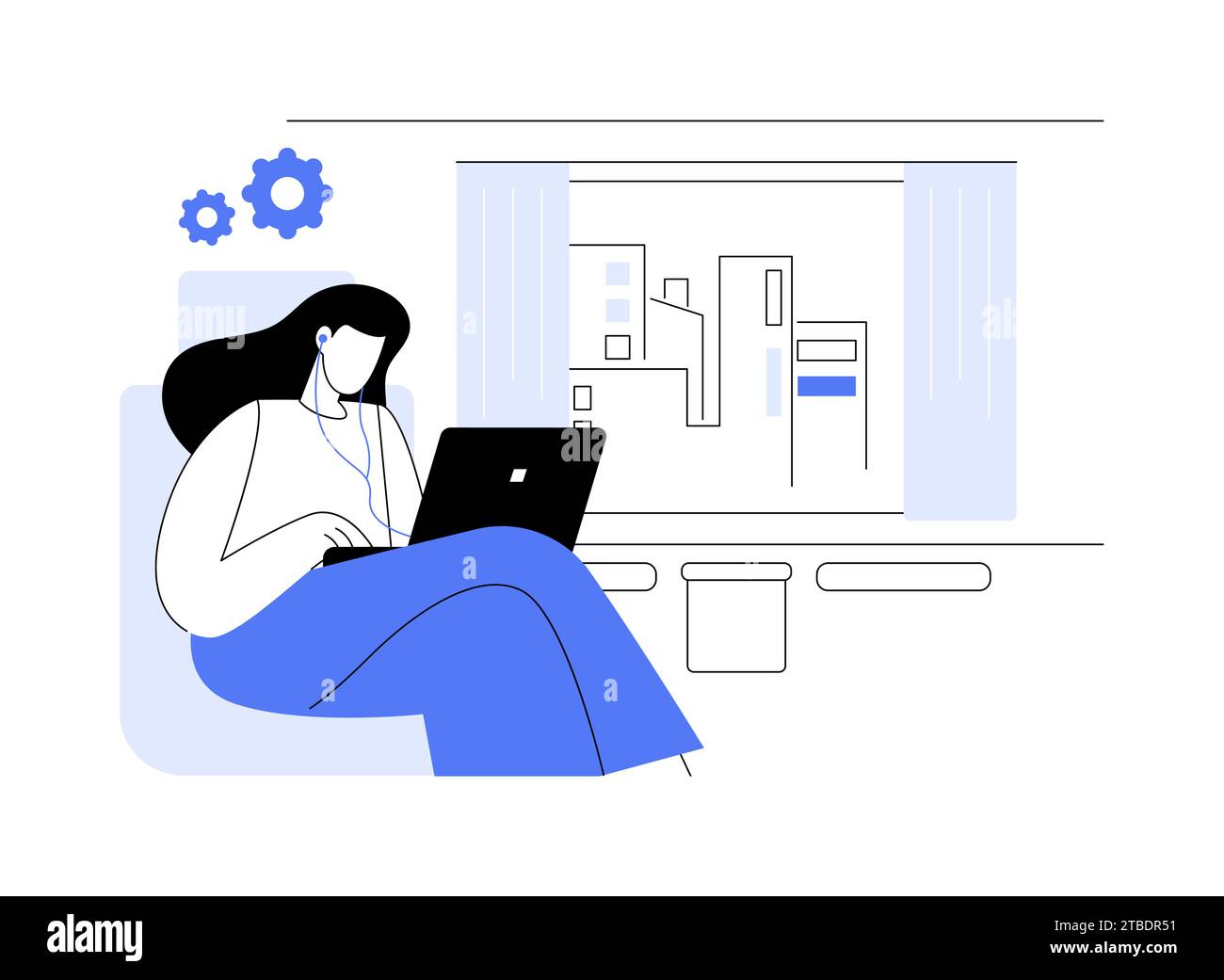 Suburban train abstract concept vector illustration Stock Vector Image ...