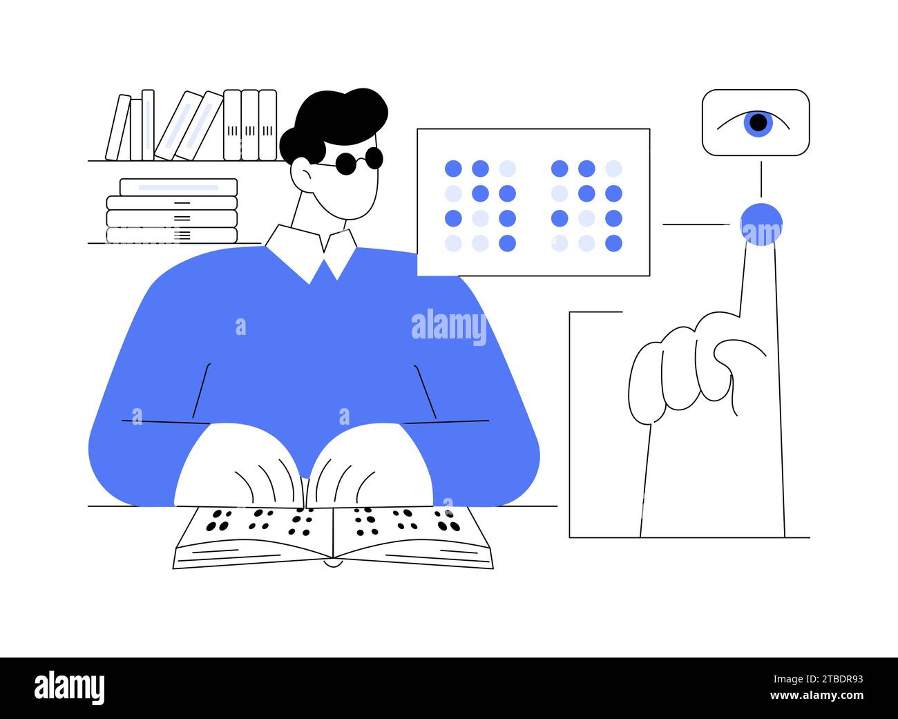 Library facilities isolated cartoon vector illustrations Stock Vector ...