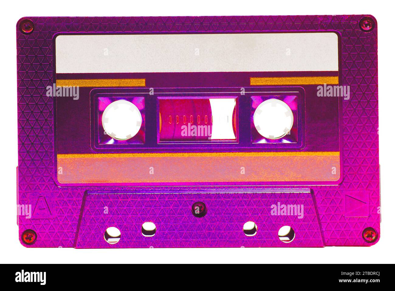 purple audio cassette tape,retro style Stock Photo - Alamy