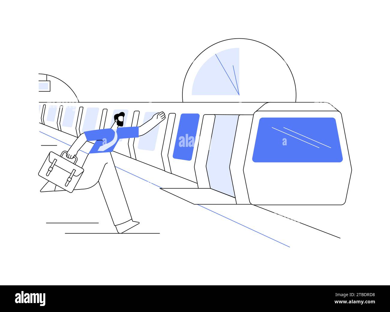 Catching last train abstract concept vector illustration Stock Vector ...