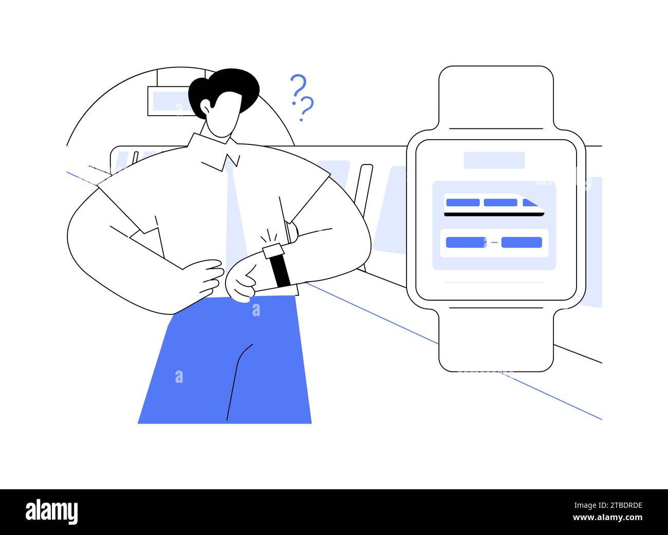 Train arriving late abstract concept vector illustration Stock Vector ...