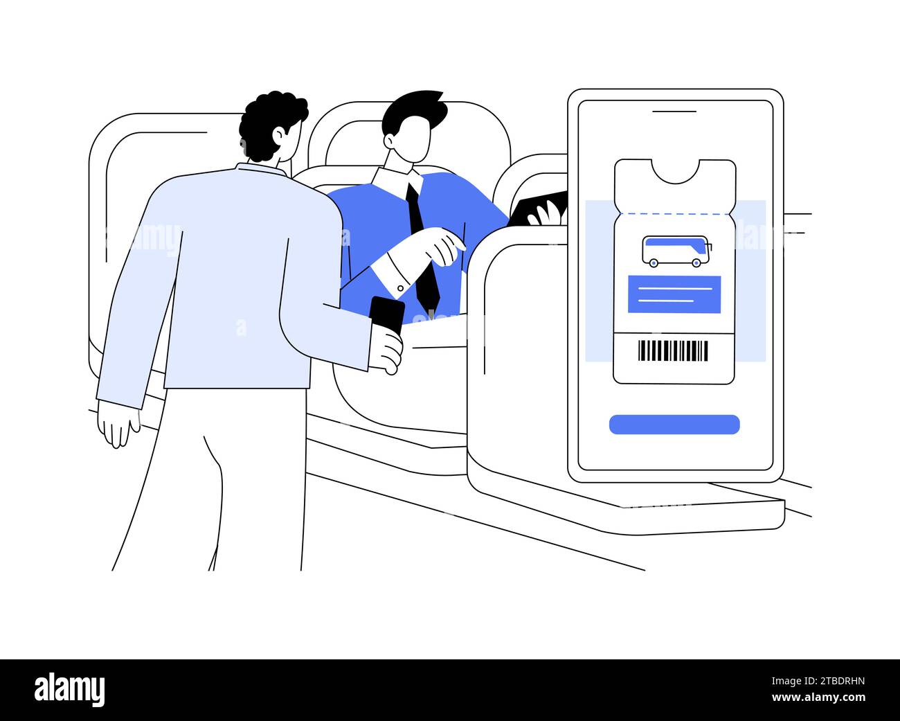Checking bus ticket abstract concept vector illustration Stock Vector ...