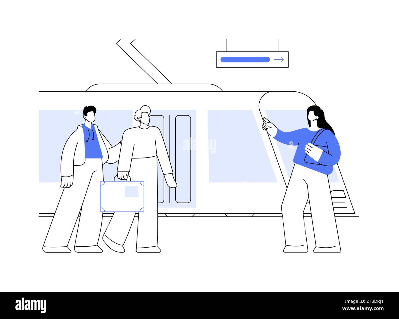 Tram stop abstract concept vector illustration Stock Vector Image & Art ...