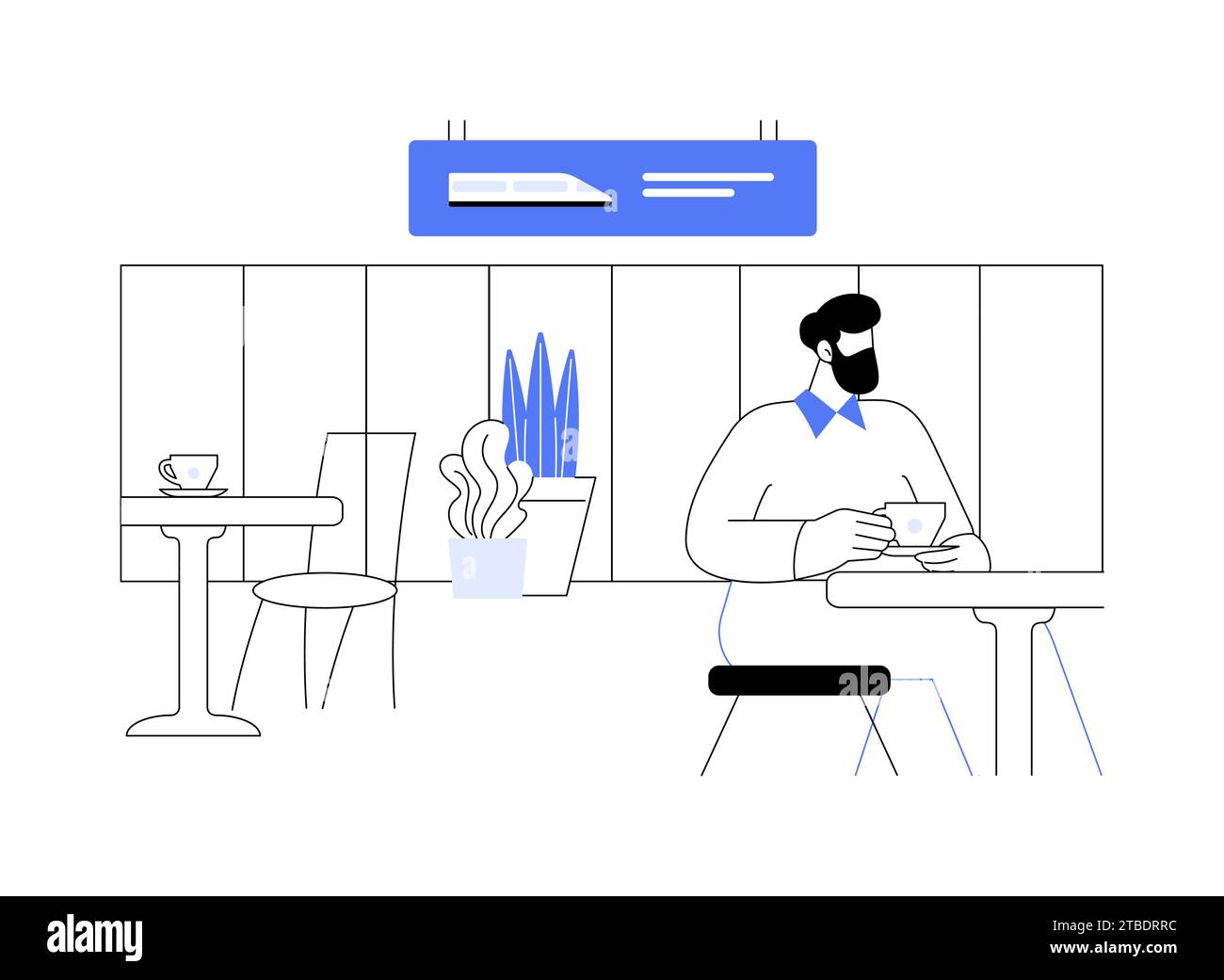 Waiting hall abstract concept vector illustration Stock Vector Image ...