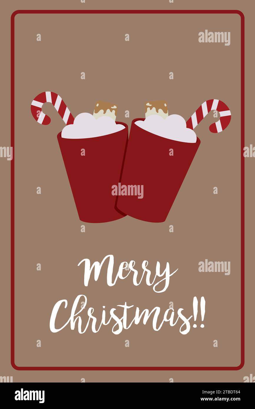 Flat style vertical christmas card Vector Stock Vector Image & Art - Alamy