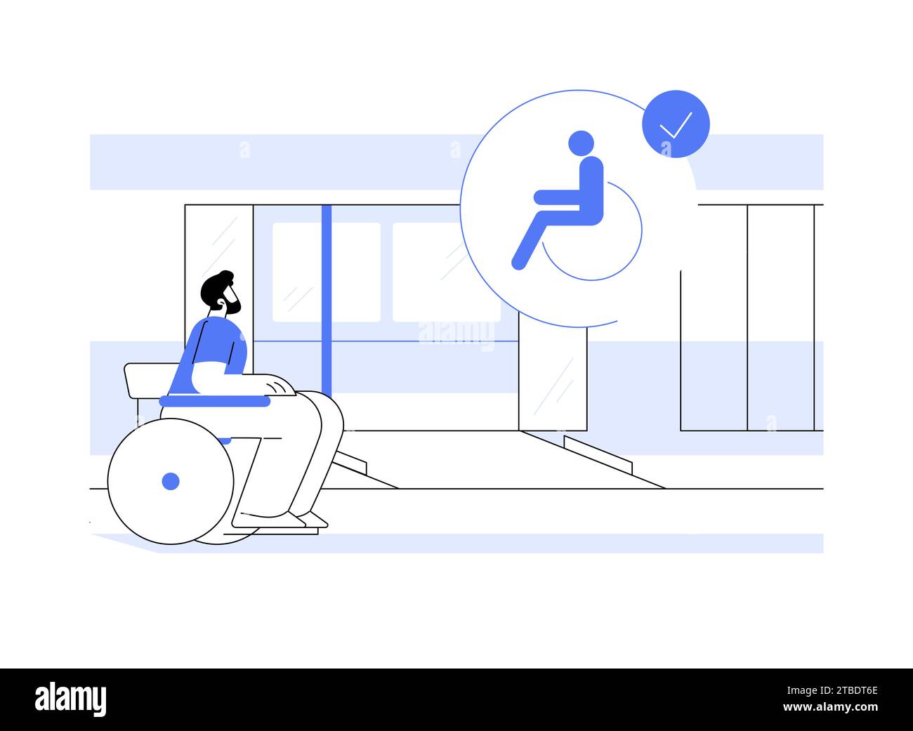 Accessible train abstract concept vector illustration Stock Vector ...