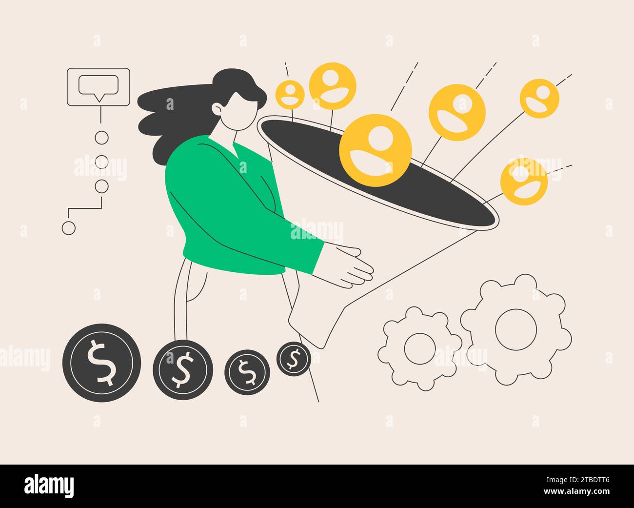 Generating new leads abstract concept vector illustration Stock Vector ...