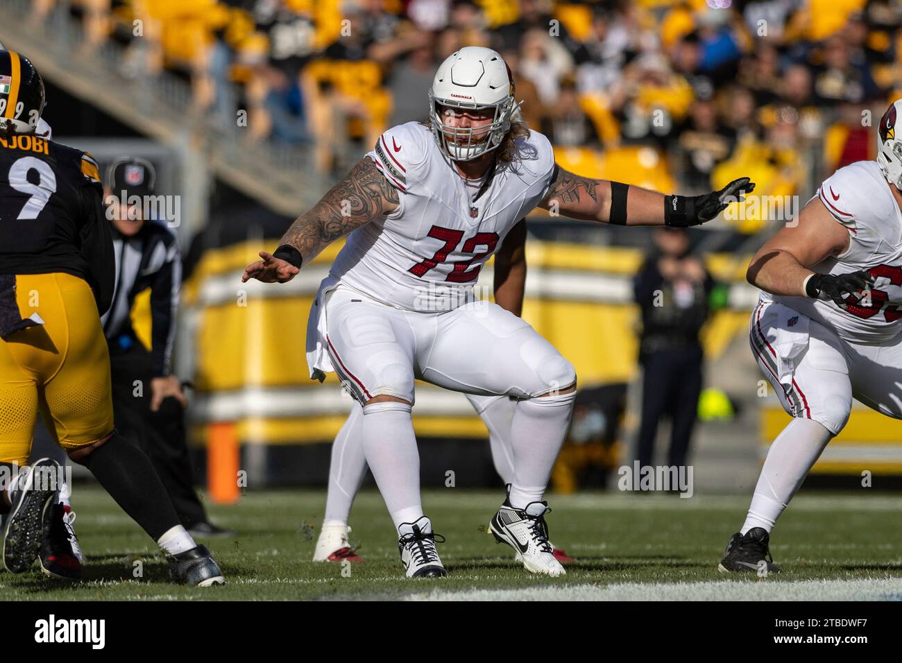 Arizona Cardinals guard Hjalte Froholdt (72) blocks during an NFL ...