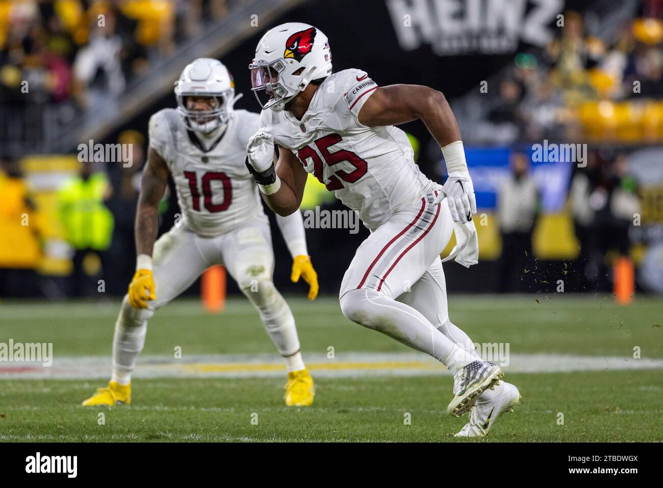 Arizona Cardinals linebacker Zaven Collins (25) defends during an NFL ...
