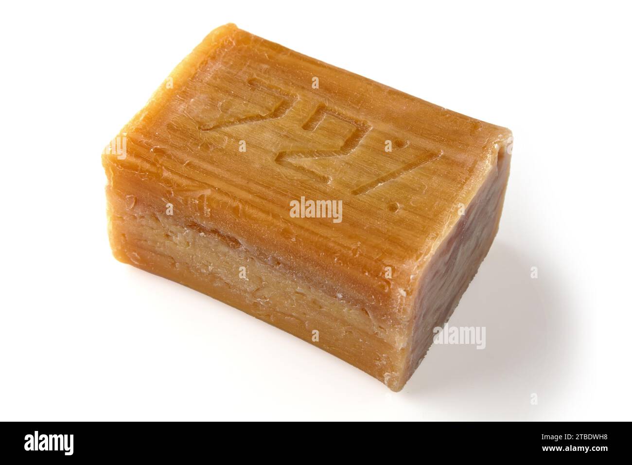 Natural laundry soap made from fat isolated on white background Stock ...