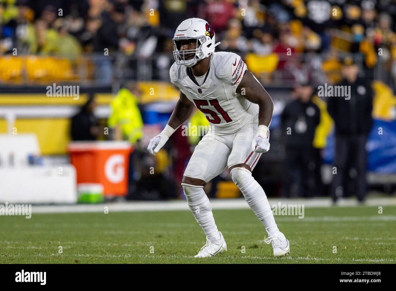 Arizona Cardinals linebacker Krys Barnes (51) defends during an NFL ...