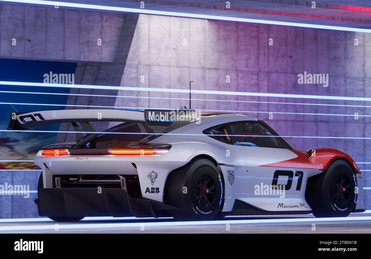 The Porsche Mission R is finally driving. It has 1,088 hp and charges ...