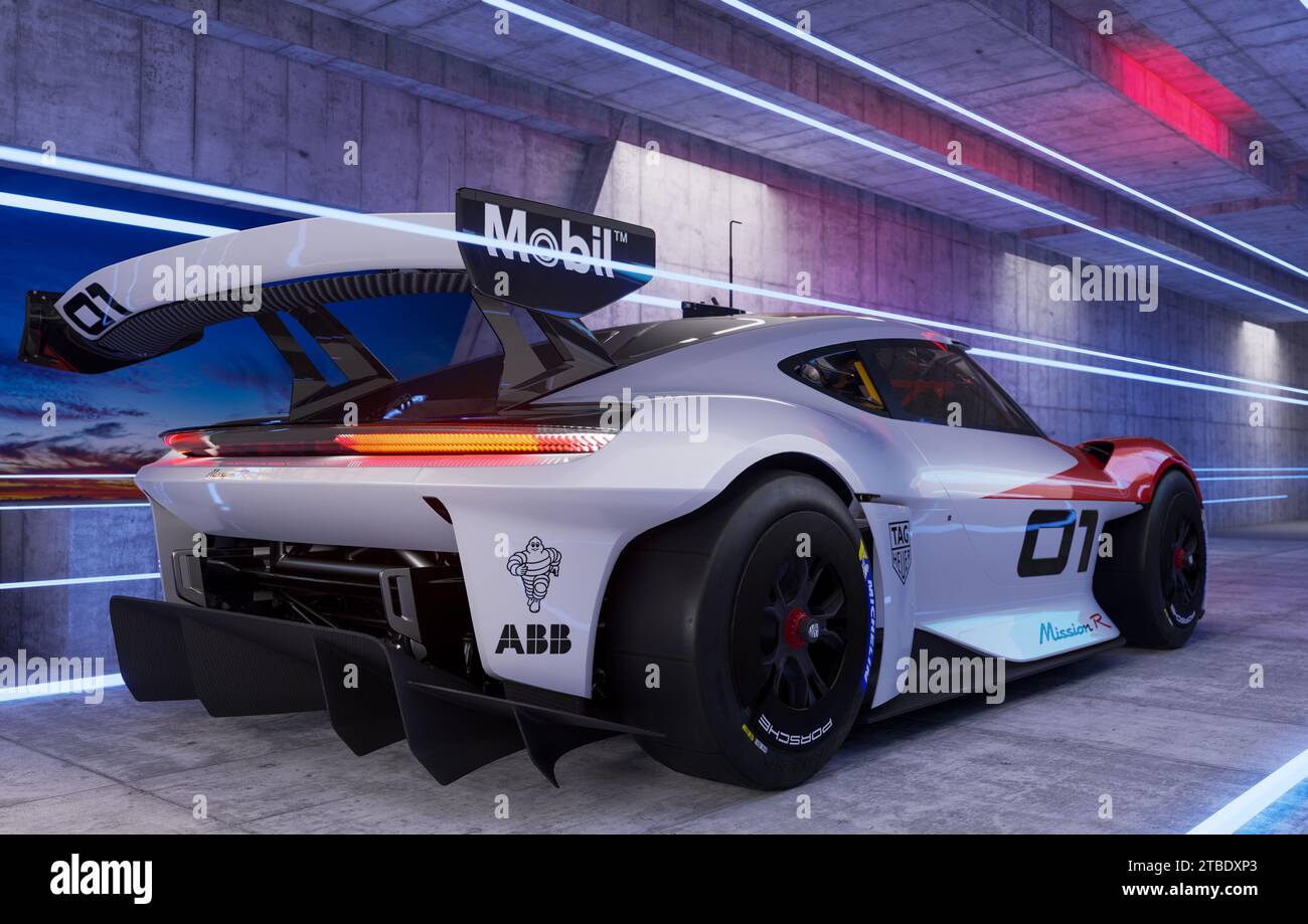 The Porsche Mission R is finally driving. It has 1,088 hp and charges ...