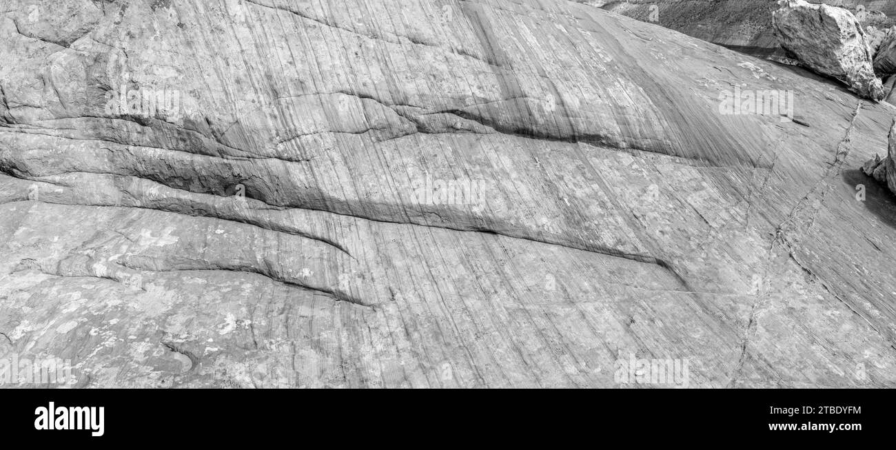 Panoramic photograph of the Yellow Rock area, a sandstone hill that's ...