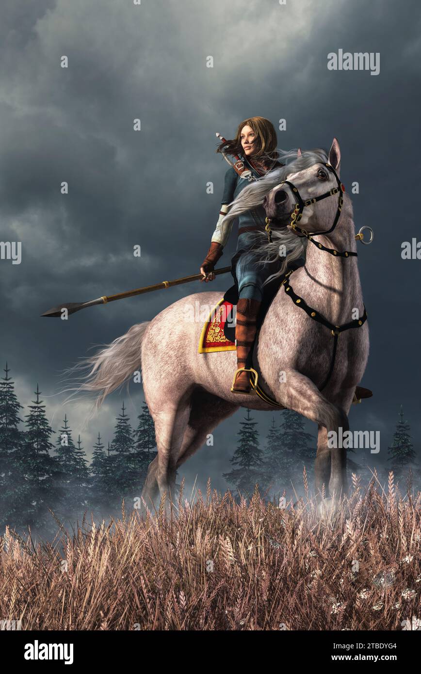 A female human ranger, a popular character type in medieval fantasy ...