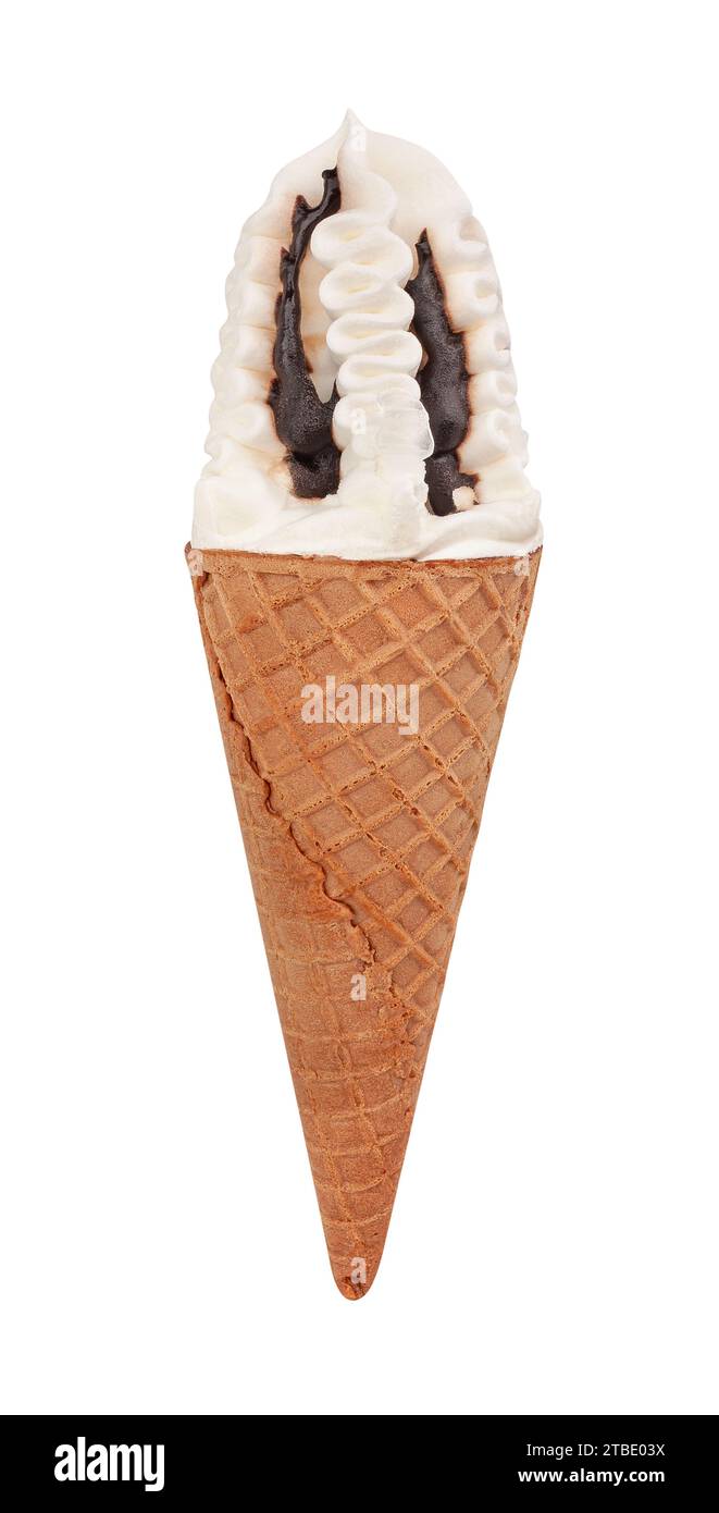 ice-cream cone path isolated on white Stock Photo - Alamy