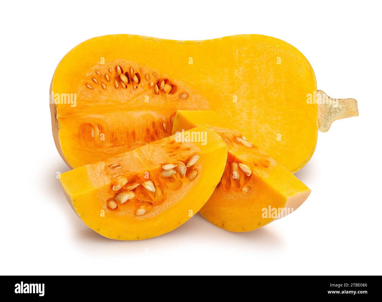 Half butternut squash on Cut Out Stock Images & Pictures - Alamy