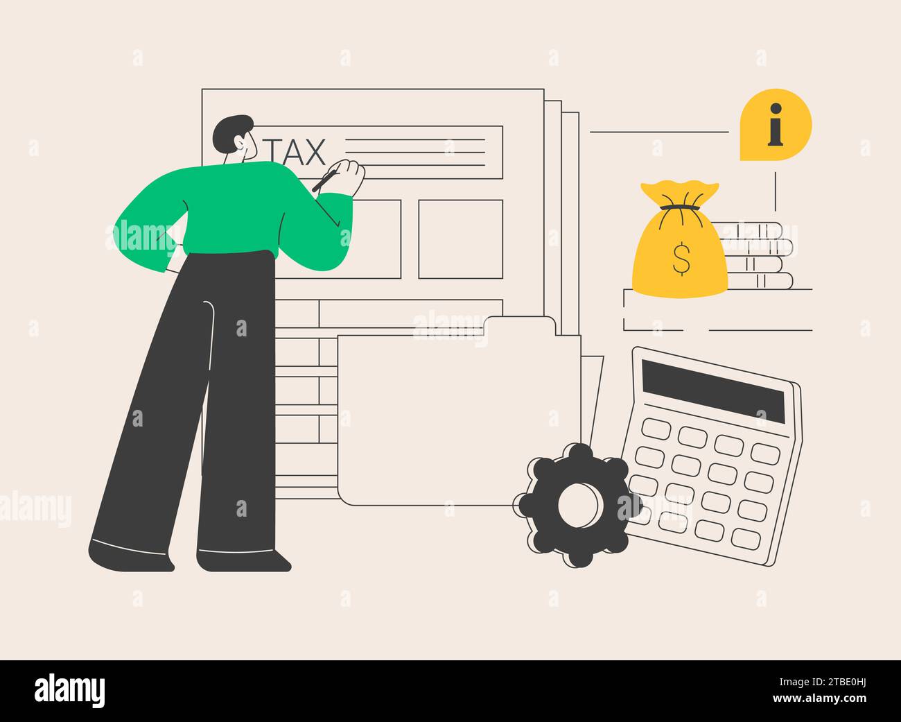 Report your income abstract concept vector illustration Stock Vector ...