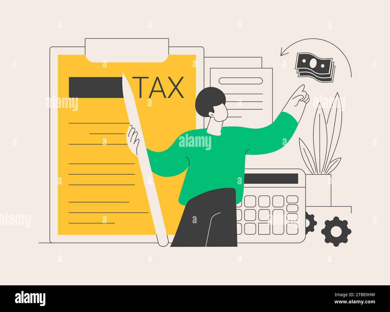 Fill out your tax return abstract concept vector illustration Stock ... Fill out your tax return abstract concept vector illustration Stock ...
