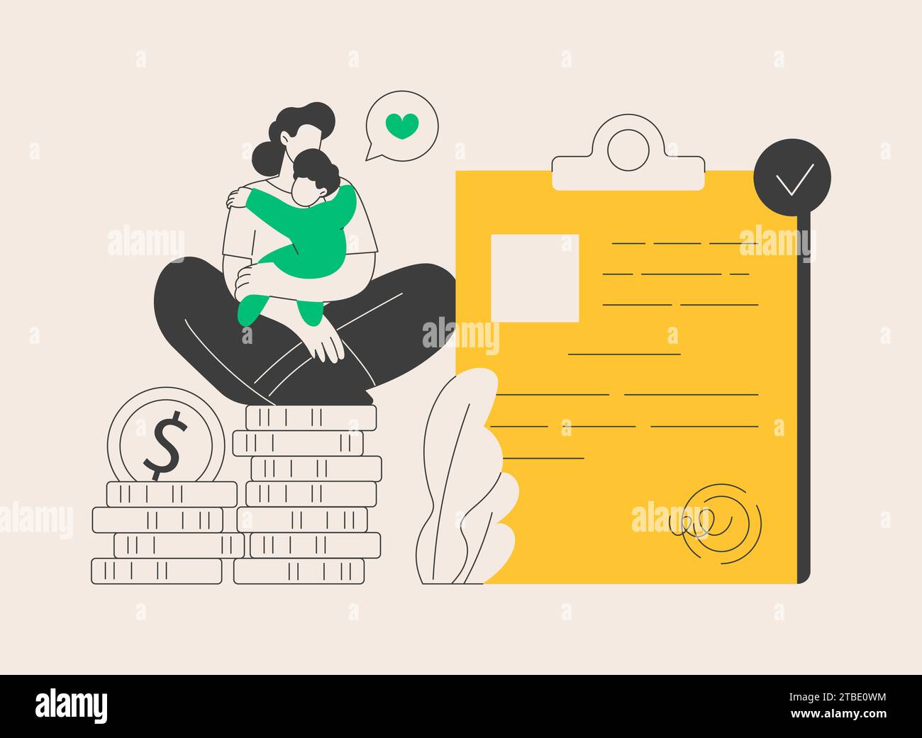 Child benefit abstract concept vector illustration Stock Vector Image & Art - Alamy