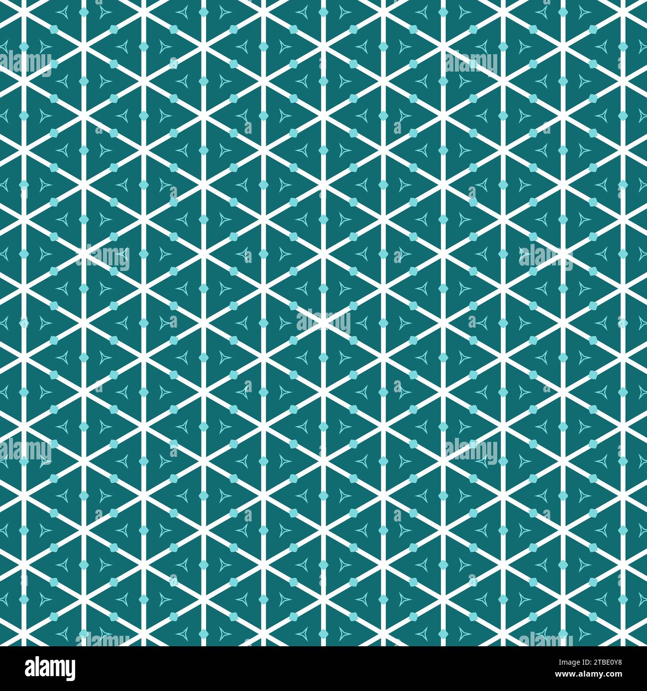 A vibrant blue and white geometric tile pattern wallpaper with an image ...