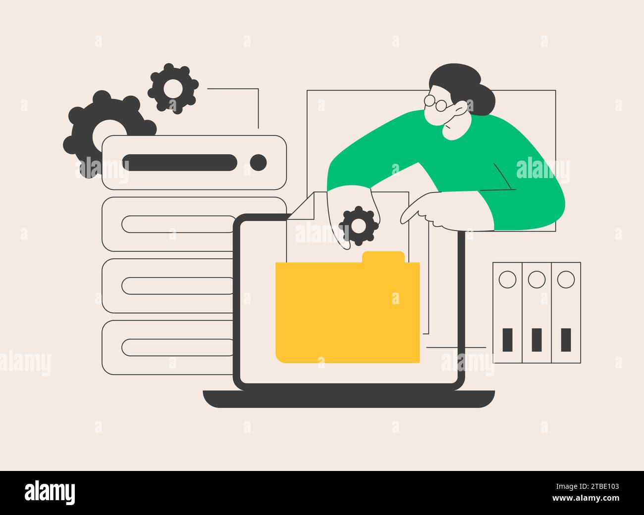 Database abstract concept vector illustration Stock Vector Image & Art ...