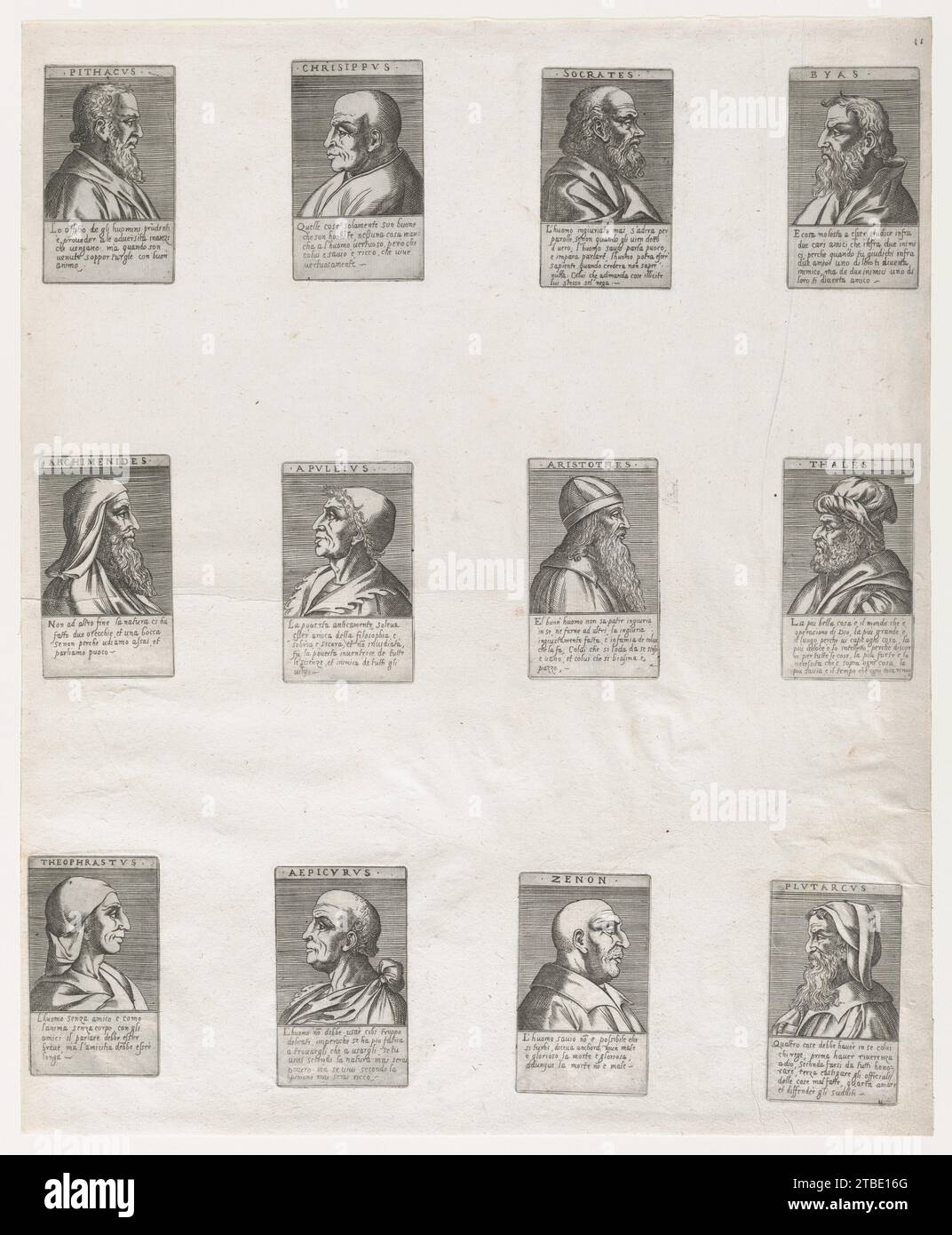 Portraits of the Ancient Philosophers, from "Speculum Romanae ...