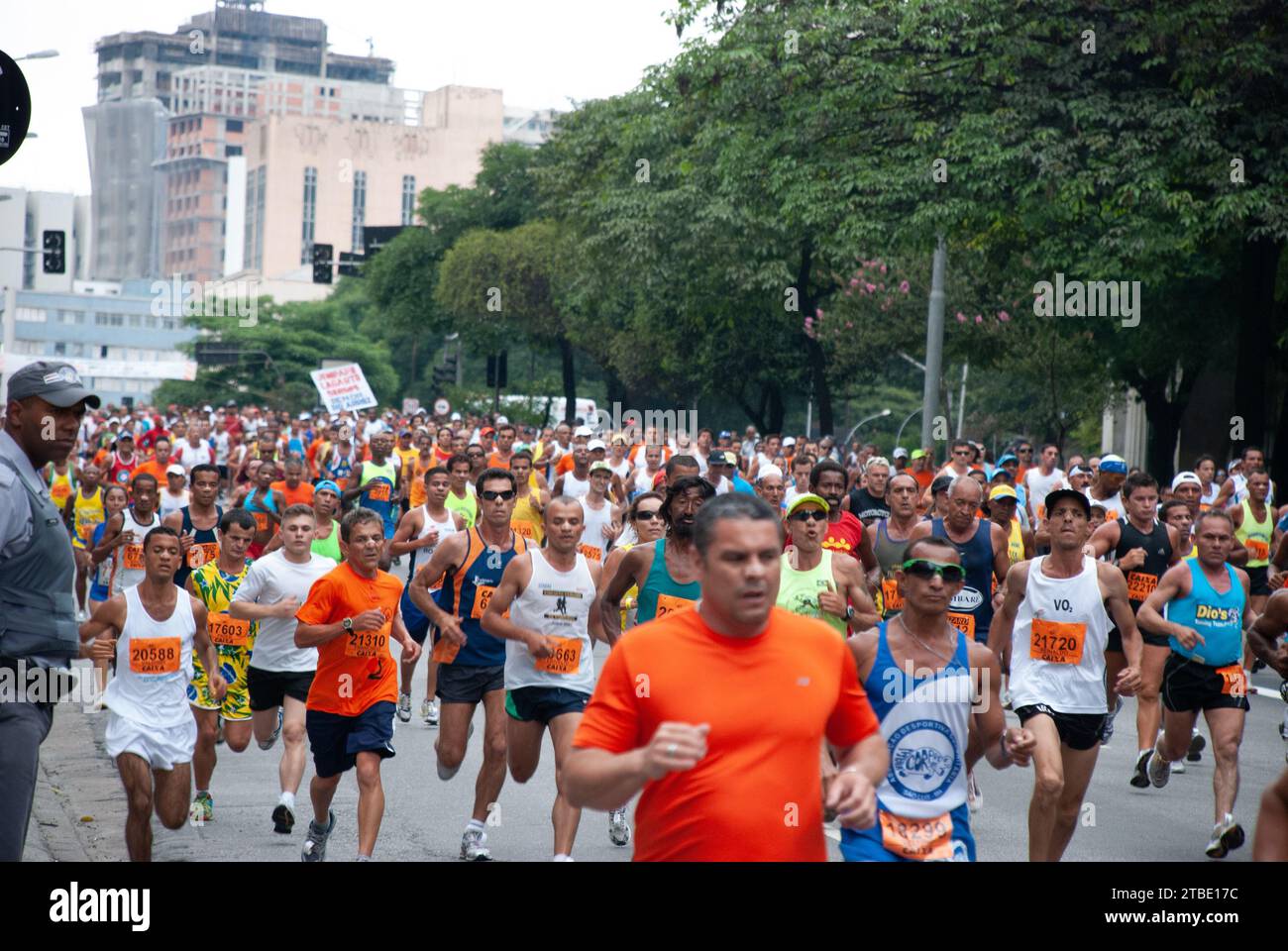 "Enthusiastic participants stride through the vibrant Saint Silvester ...