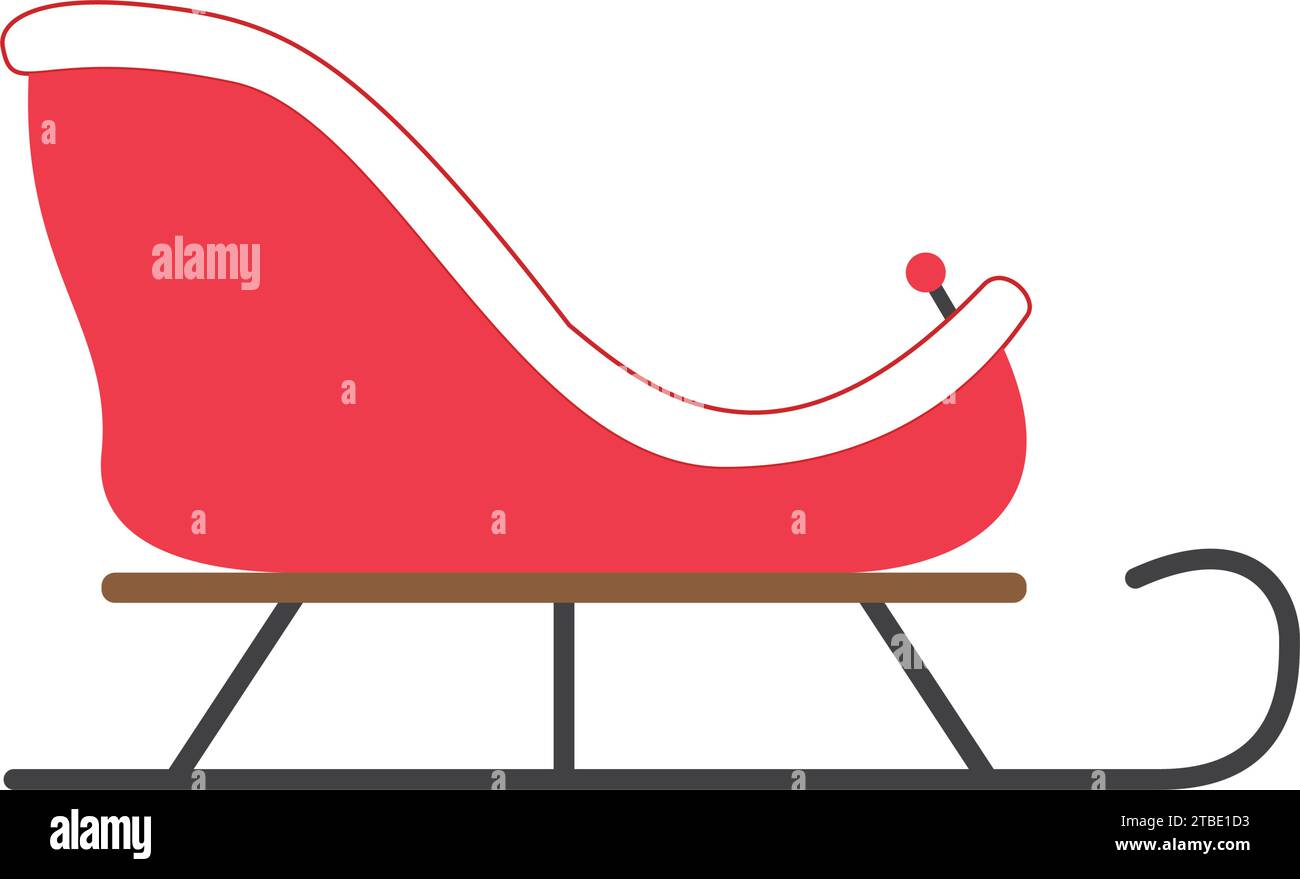 Christmas sleigh vector design hi-res stock photography and images - Alamy