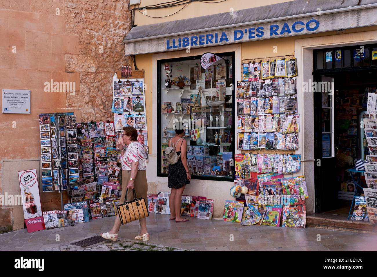 Mahón, Spain; July 2, 2019: Historic newspaper shop in the city of ...