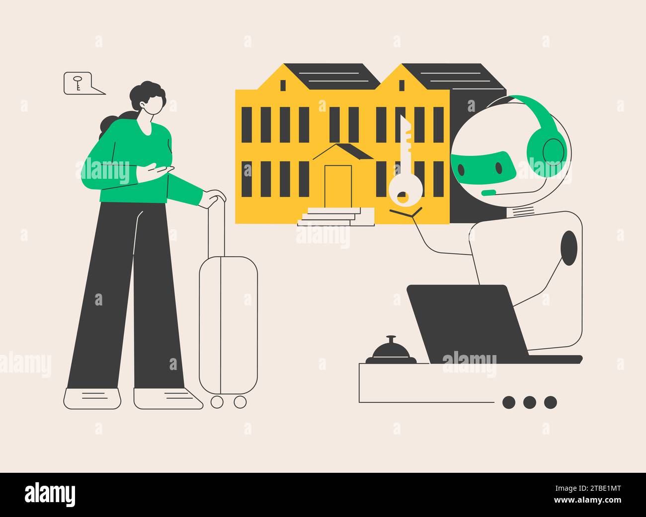 Smart hospitality industry abstract concept vector illustration Stock ...