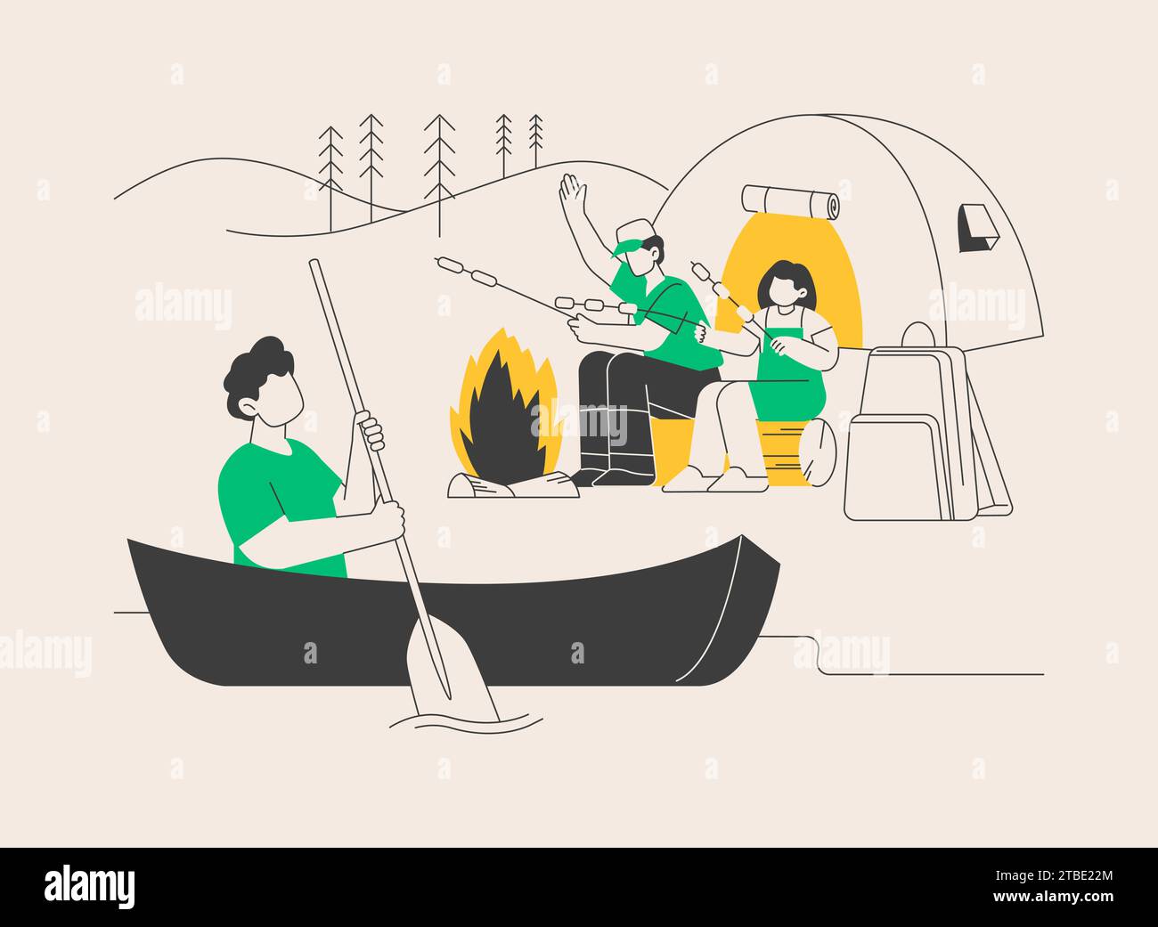 Summer Camp Abstract Concept Vector Illustration Stock Vector Image