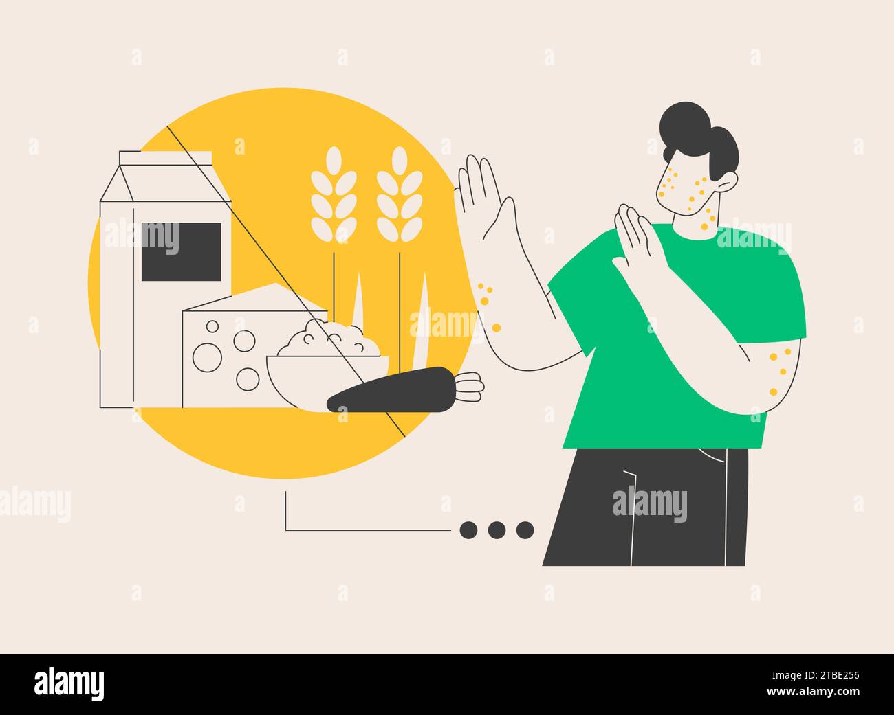 Food allergy abstract concept vector illustration Stock Vector Image ...