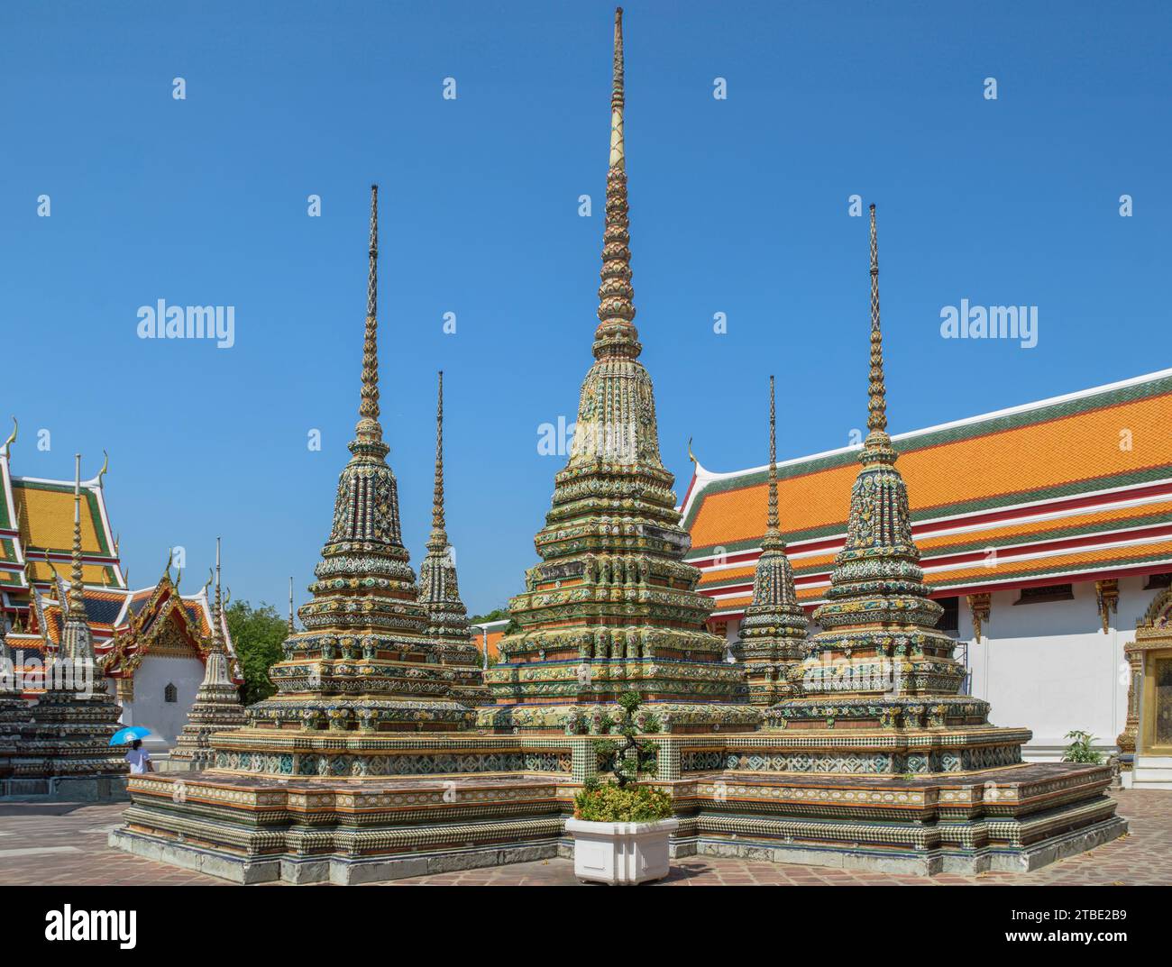 Bangkok, Thailand - March 19th 2018: Chedis containing ashes of the ...