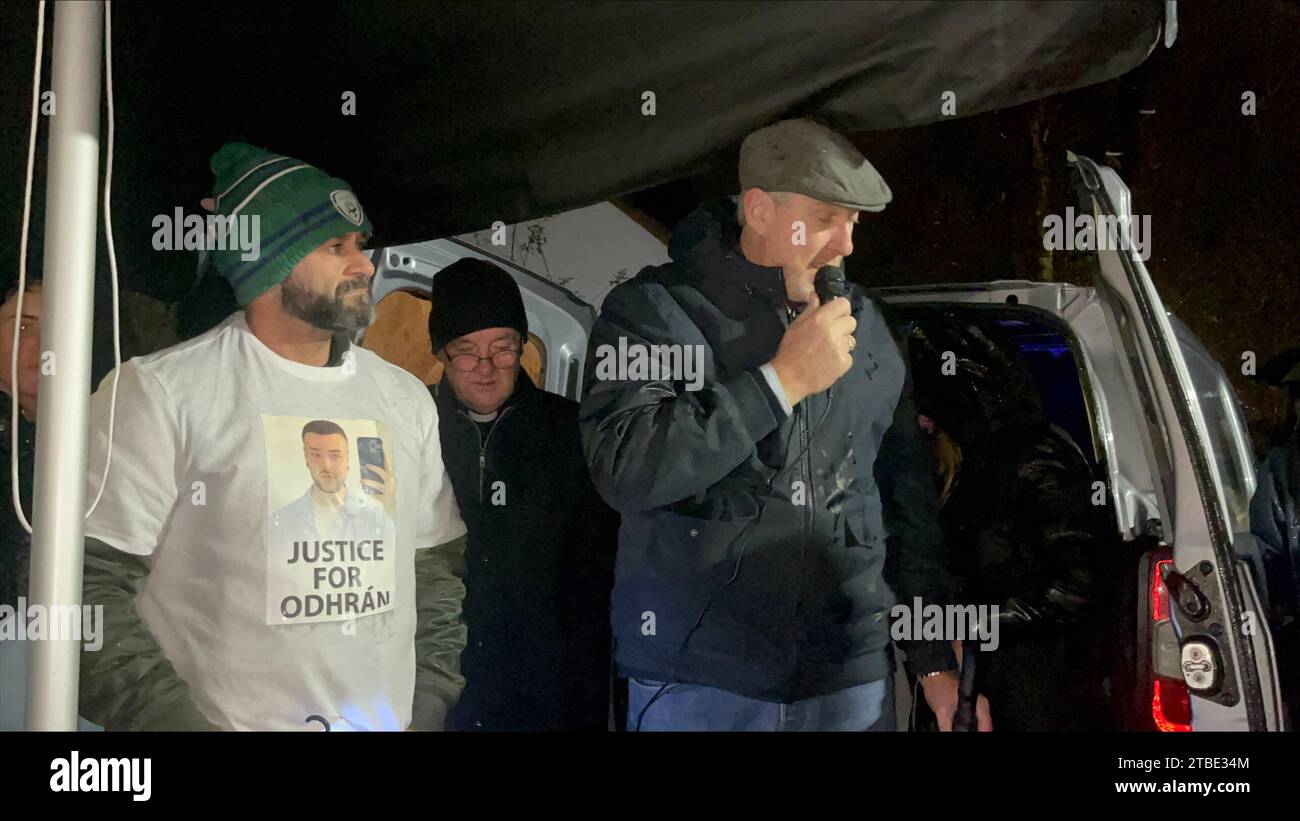 Sinn Fein MLA John O'Dowd (right) and Fr Colum Wright, parish priest in ...