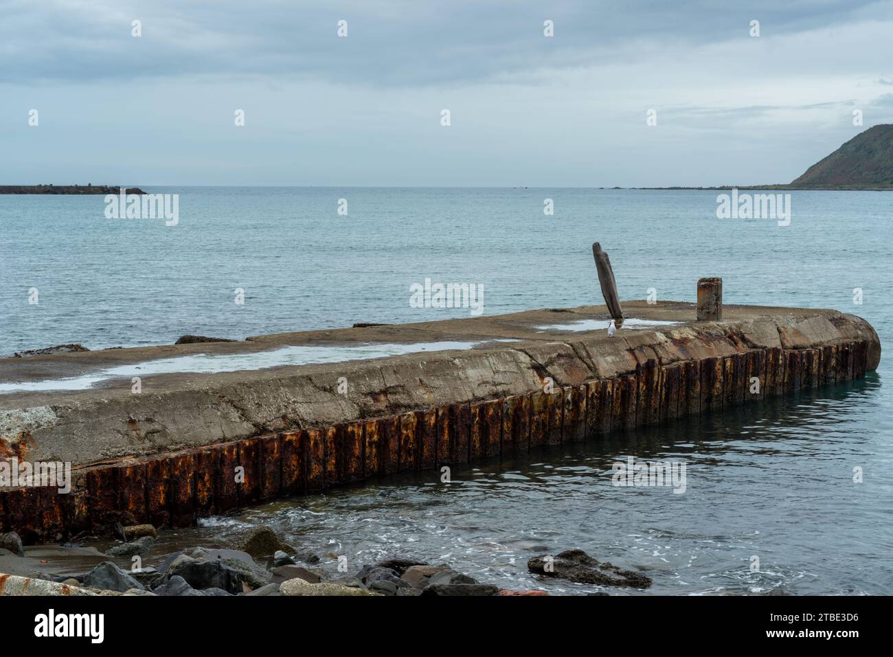 Automotive backplate or background featuring a concrete pier or jetty ...