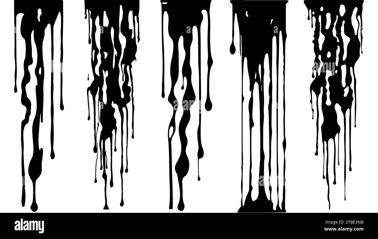 Dripping paints Black and White Stock Photos & Images - Alamy
